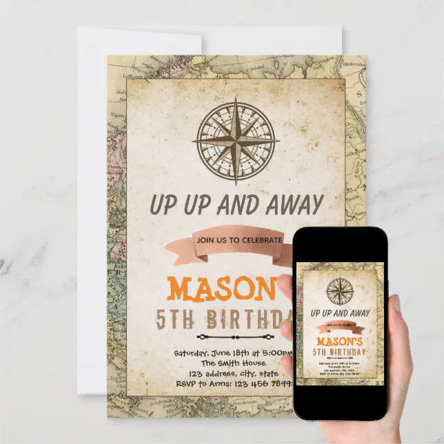 Adventure theme birthday invitation | Zazzle