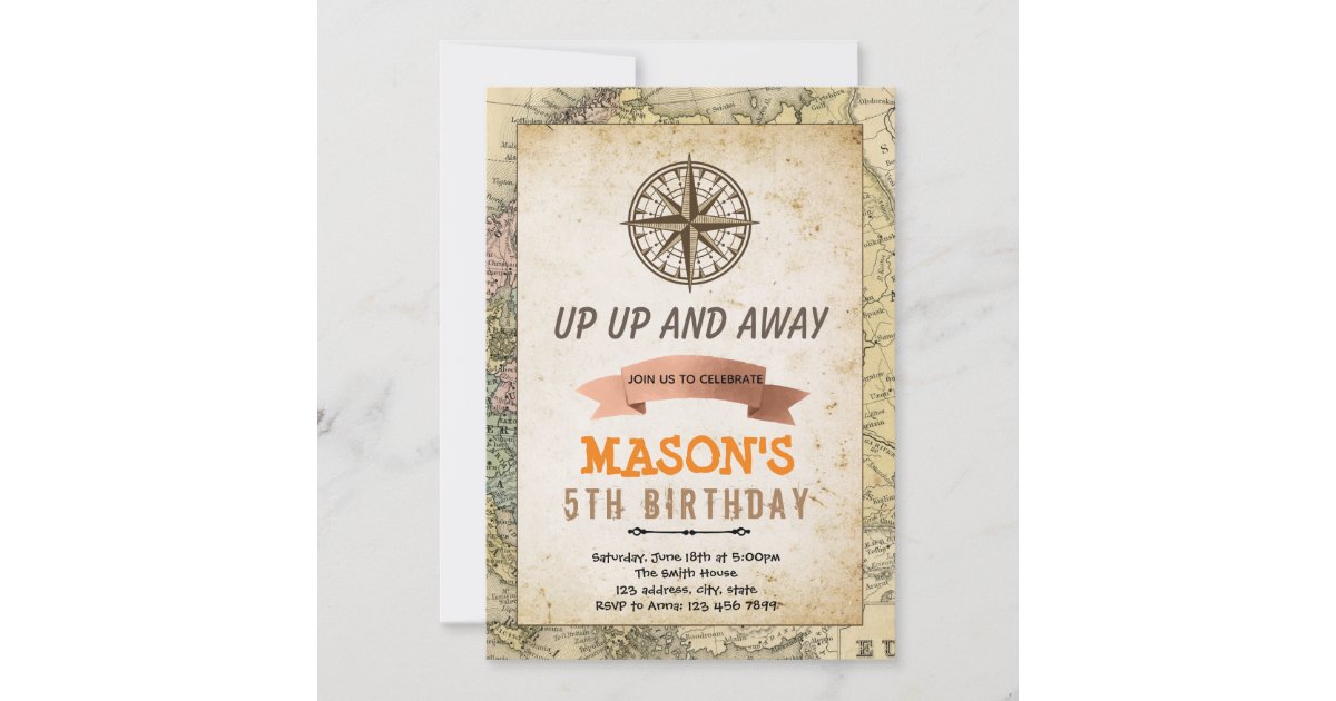 Adventure theme birthday invitation | Zazzle