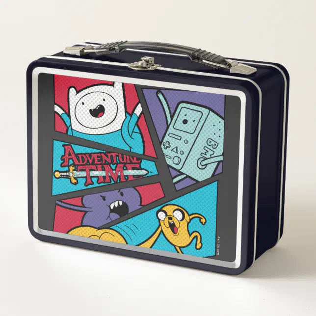 Adventure Time | Action Panel Graphic Metal Lunch Box | Zazzle