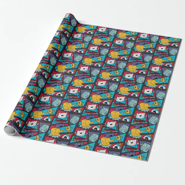 Adventure Time | Action Panel Graphic Wrapping Paper | Zazzle