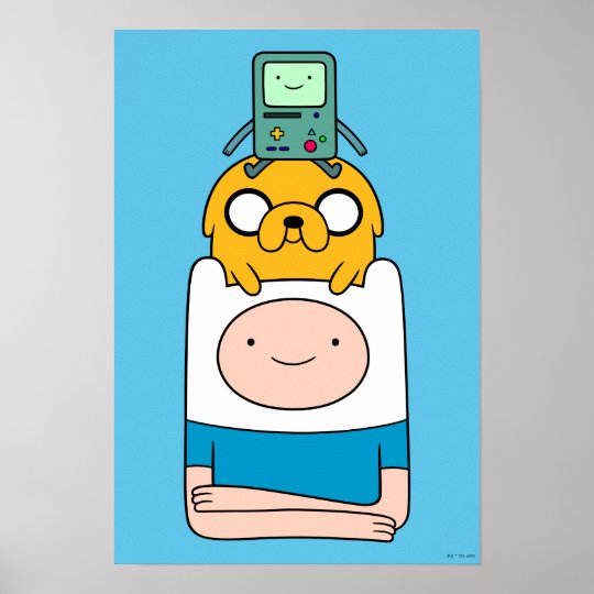 Adventure Time | BMO, Jake, & Finn Poster | Zazzle.com
