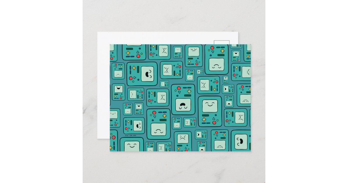 Adventure Time | BMO Pattern Postcard | Zazzle