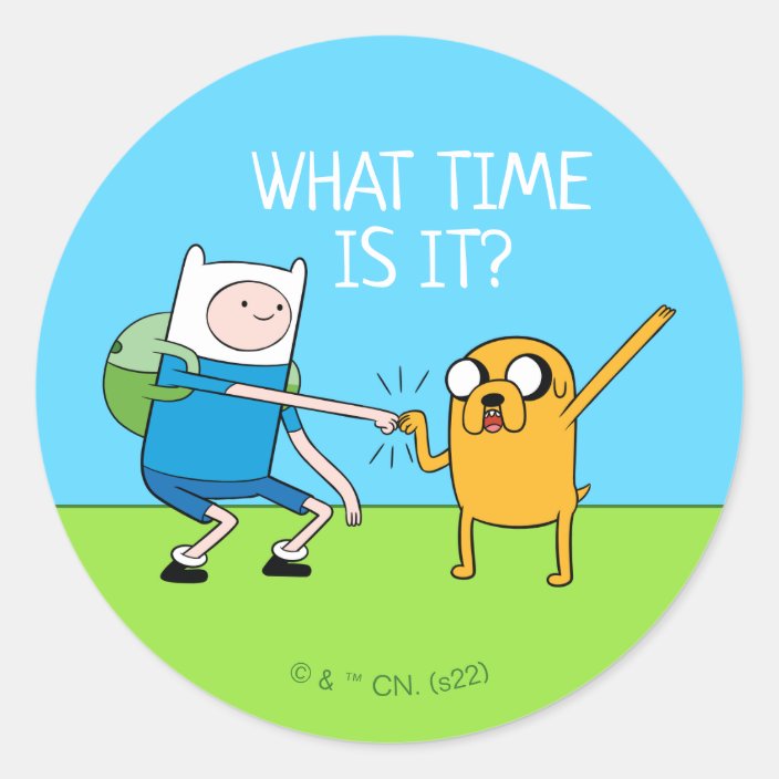 Adventure Time | Finn & Jake Fist Bump Classic Round Sticker | Zazzle.com