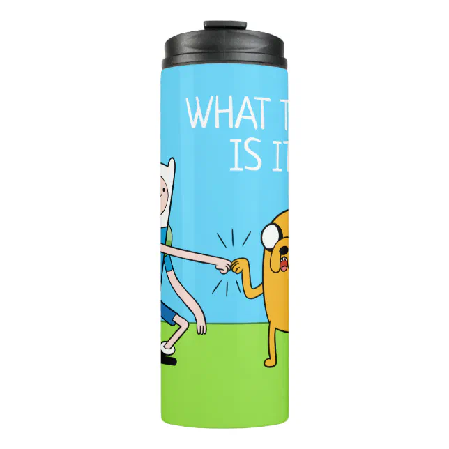 Adventure Time | Finn & Jake Fist Bump Thermal Tumbler | Zazzle