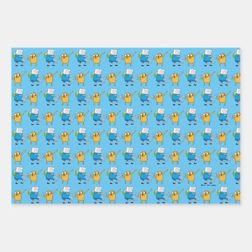 Adventure Time | Finn & Jake Fist Bump Wrapping Paper Sheets | Zazzle