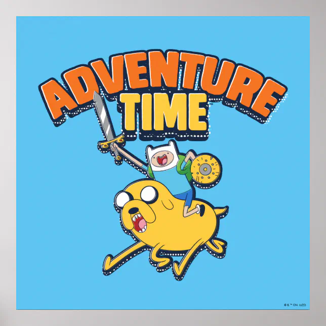 Adventure Time | Finn Riding Jake Poster | Zazzle