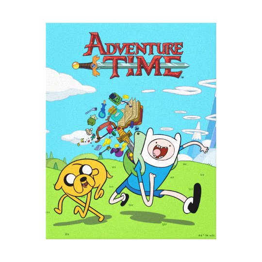 Adventure Time | Finn's Backpack Adventure Gear Canvas Print | Zazzle.com