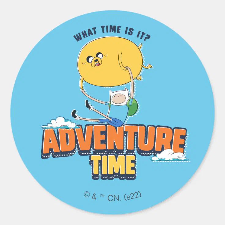 Adventure Time | Jake Floating With Finn Classic Round Sticker | Zazzle
