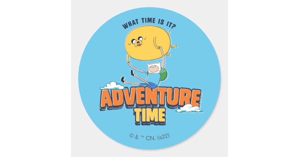 Adventure Time | Jake Floating With Finn Classic Round Sticker | Zazzle