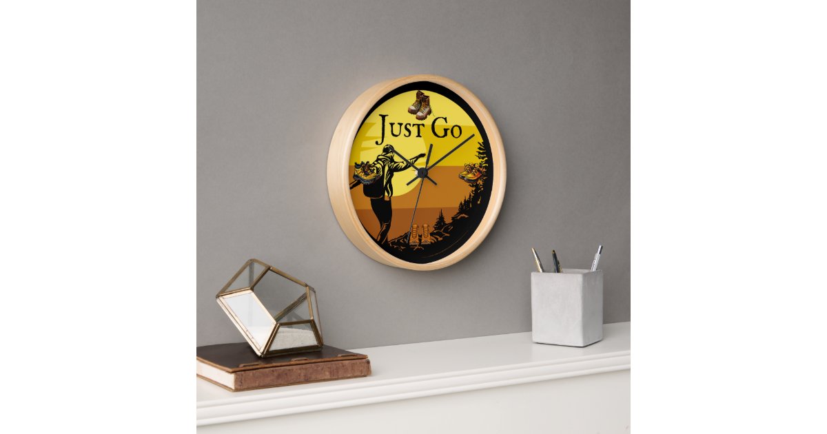 Adventure Time "Just Go" Clock | Zazzle