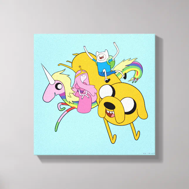 Adventure Time | Lady, Bubblegum, Finn, & Jake Canvas Print | Zazzle