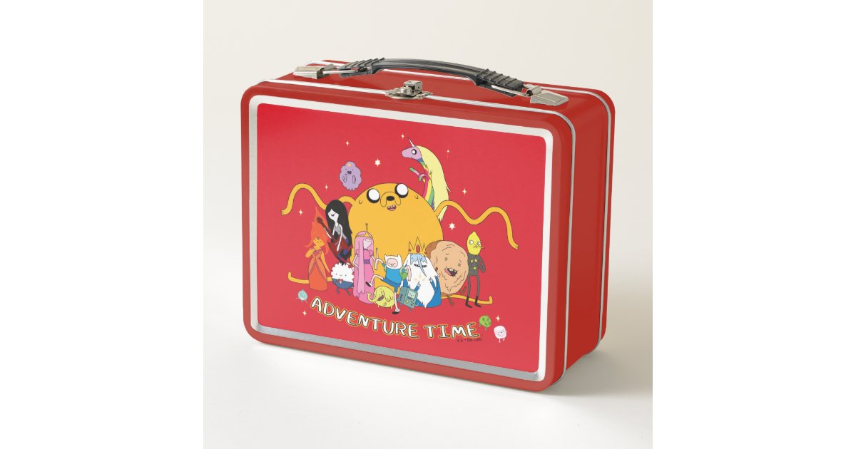 Adventure Time | Large Jake Group Graphic Metal Lunch Box | Zazzle