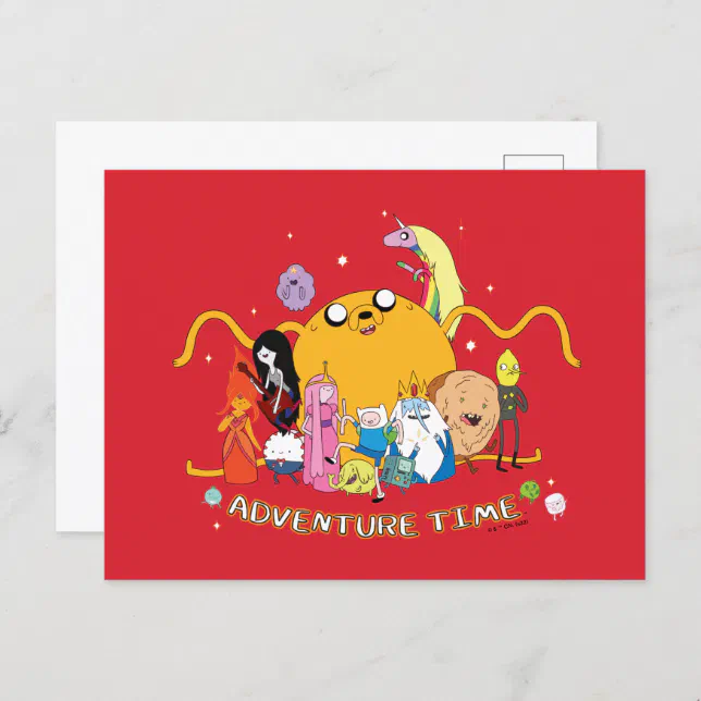 Adventure Time | Large Jake Group Graphic Postcard | Zazzle