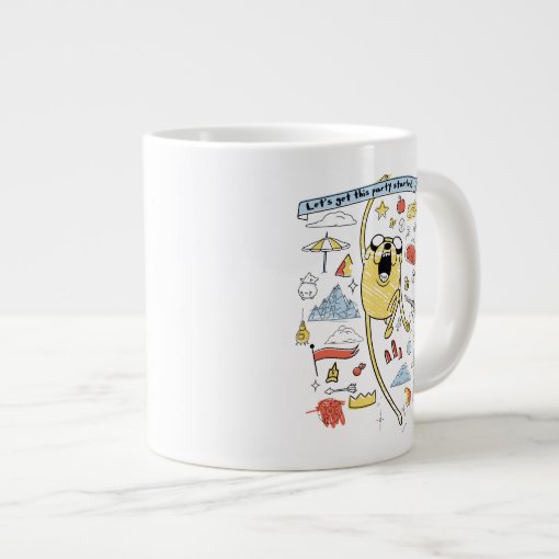 Adventure Time | "Party" Jake Sketch Giant Coffee Mug | Zazzle