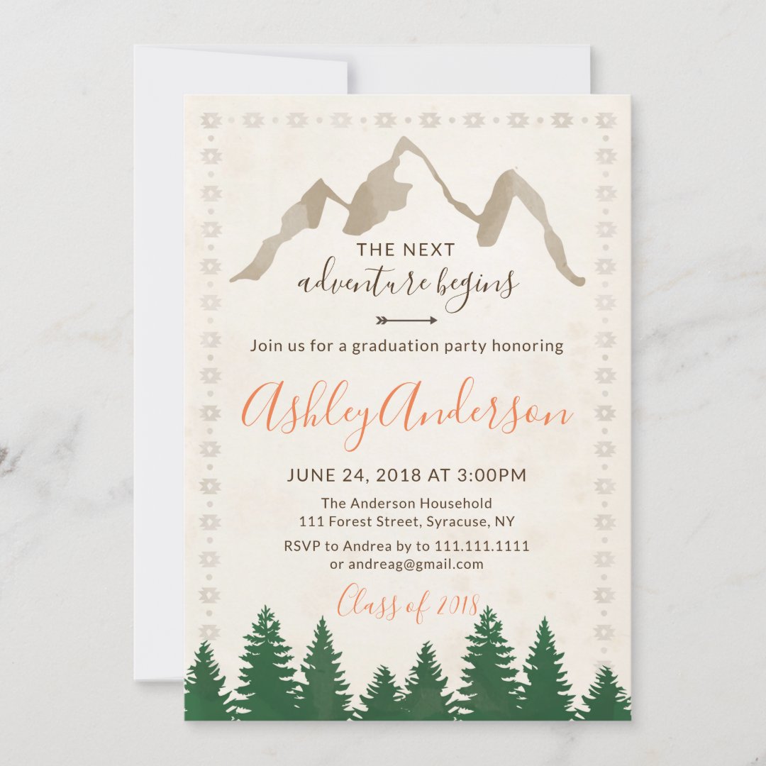 Adventure Tribal Graduation Party Invitation | Zazzle