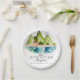 Adventure wedding mountain paper plates | Zazzle