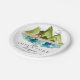 Adventure wedding mountain paper plates | Zazzle