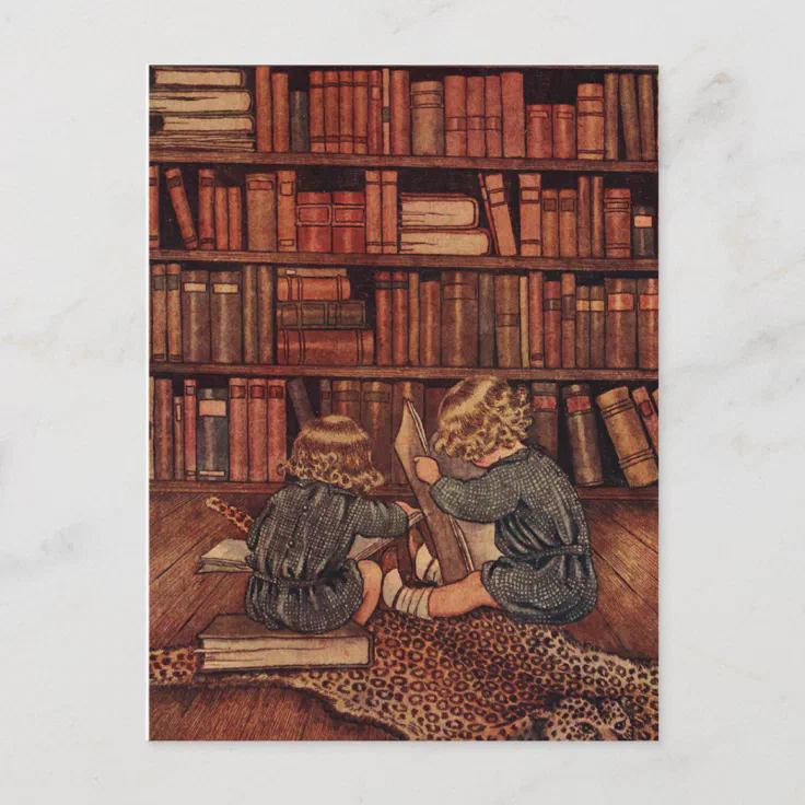Adventures in the Library Postcard | Zazzle