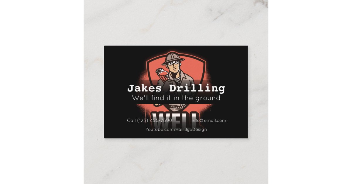 Advertise Well Drilling Company Business Card | Zazzle