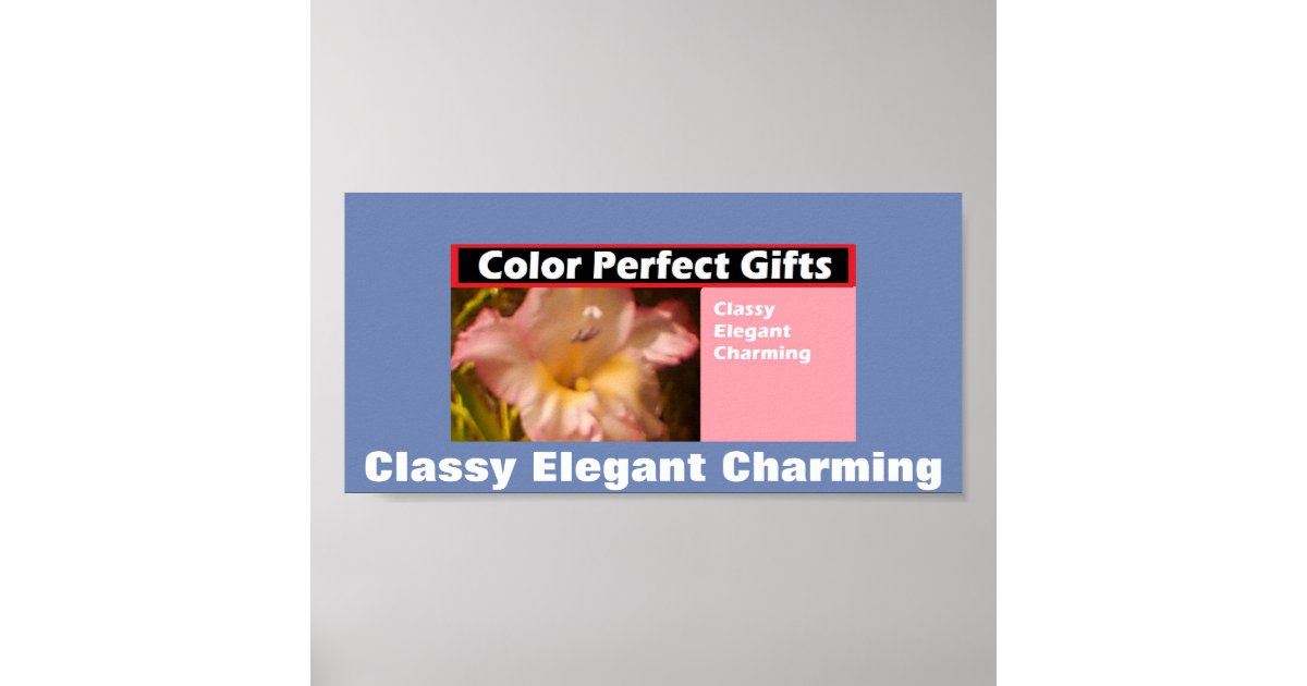 Advertisement Classy Elegant Charming Poster | Zazzle