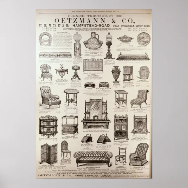 Advertisement for Oetzmann & Co. Poster | Zazzle