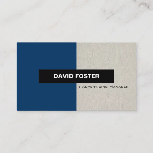 Advertising Manager - Simple Elegant Stylish Business Card | Zazzle