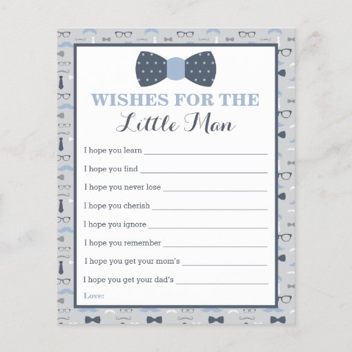 Advice and Wishes Card, Little Man | Zazzle