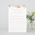 Advice and Wishes for the Bride to Be Paper Sheet | Zazzle