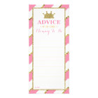 Pink Princess Baby Girl Shower Menu Rack Cards | Zazzle.com
