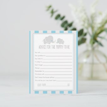 Advice for mommy-to-be Baby Shower Game Card | Zazzle