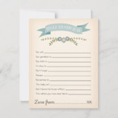 Advice for mommy-to-be Baby Shower Game Card | Zazzle