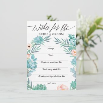 Advice for the Bride and Groom Well Wishes Enclosure Card | Zazzle