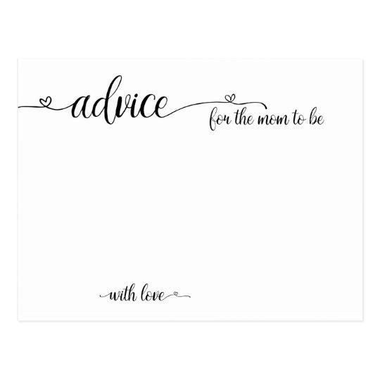 Advice for the Mom to Be Baby Shower Cards | Zazzle.com