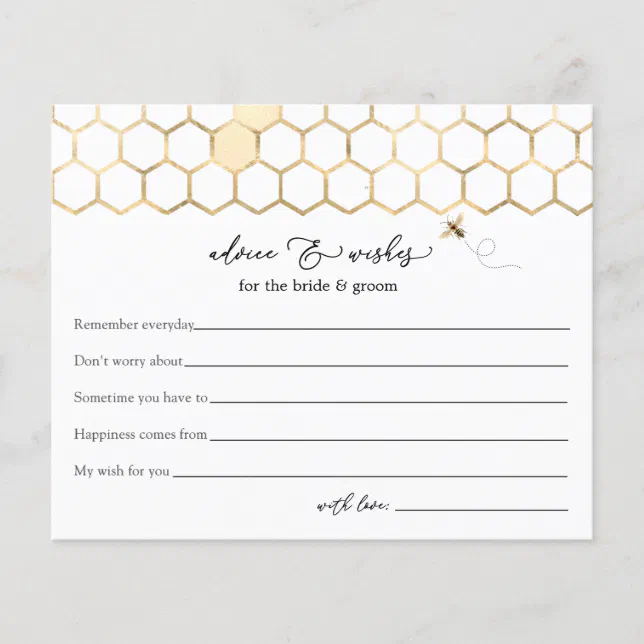 Advice & Wishes for Bride and Groom Bridal Shower | Zazzle