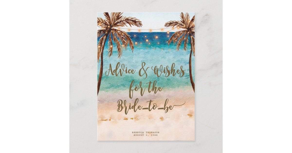 advice & wishes for the bride to be postcards | Zazzle.com
