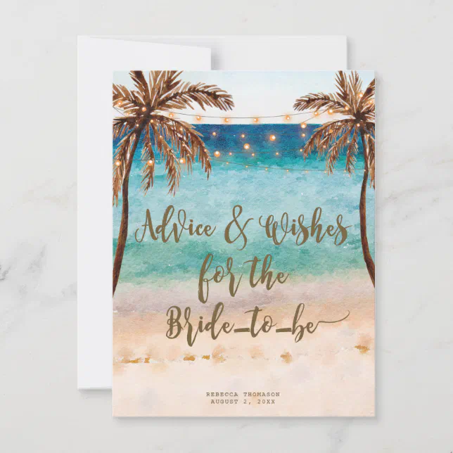 advice & wishes for the bride to be postcards | Zazzle