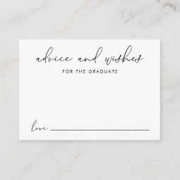 Advice Wishes For The Graduate Graduation Enclosure Card | Zazzle