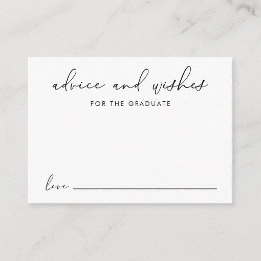 Advice Wishes For The Graduate Graduation Enclosure Card | Zazzle