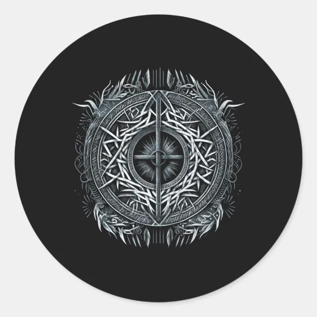 Aegishjalmur North Valhalla Norse Mythology Classic Round Sticker | Zazzle