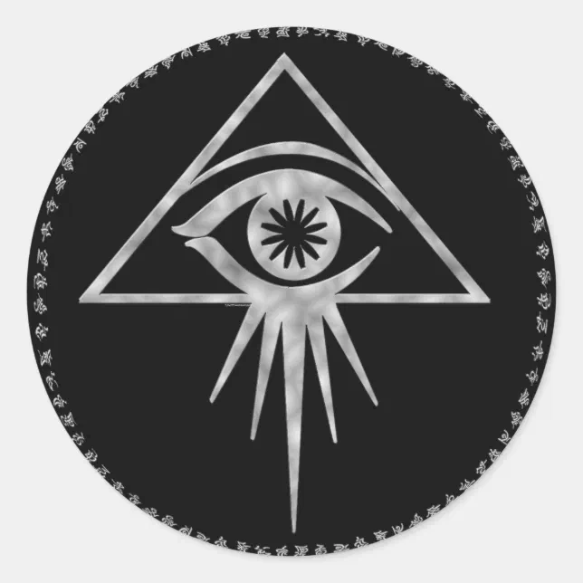Aeon all-seeing eye Sticker (Black) | Zazzle