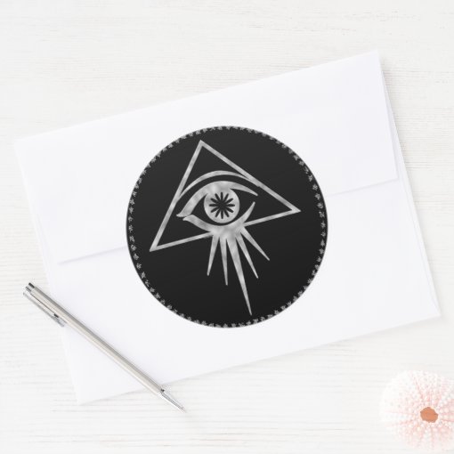 Aeon all-seeing eye Sticker (Black) | Zazzle