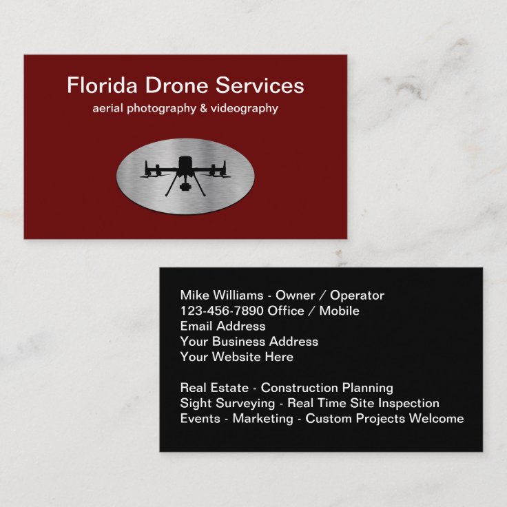 Aerial Drone Photography And Videography Business Card | Zazzle