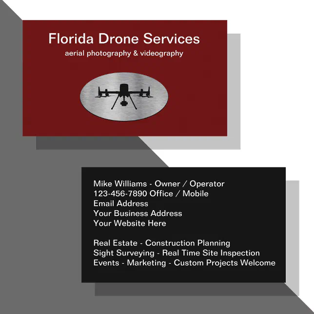 Aerial Drone Photography And Videography Business Card | Zazzle