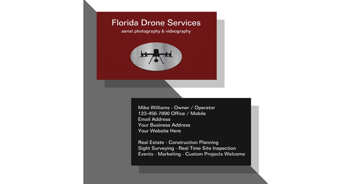 Aerial Drone Photography And Videography Business Card | Zazzle
