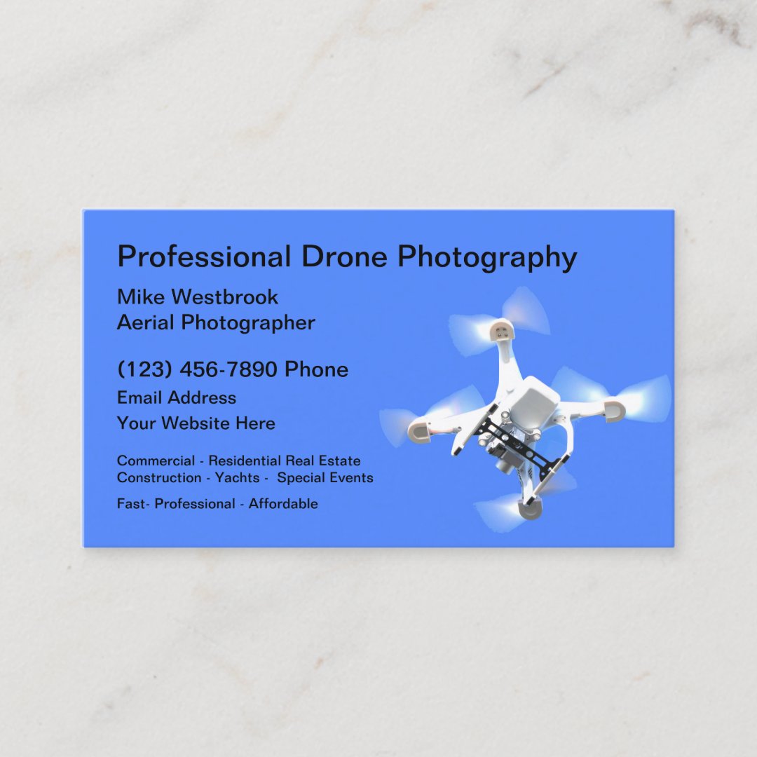 Aerial Drone Photography Professional Business Card | Zazzle