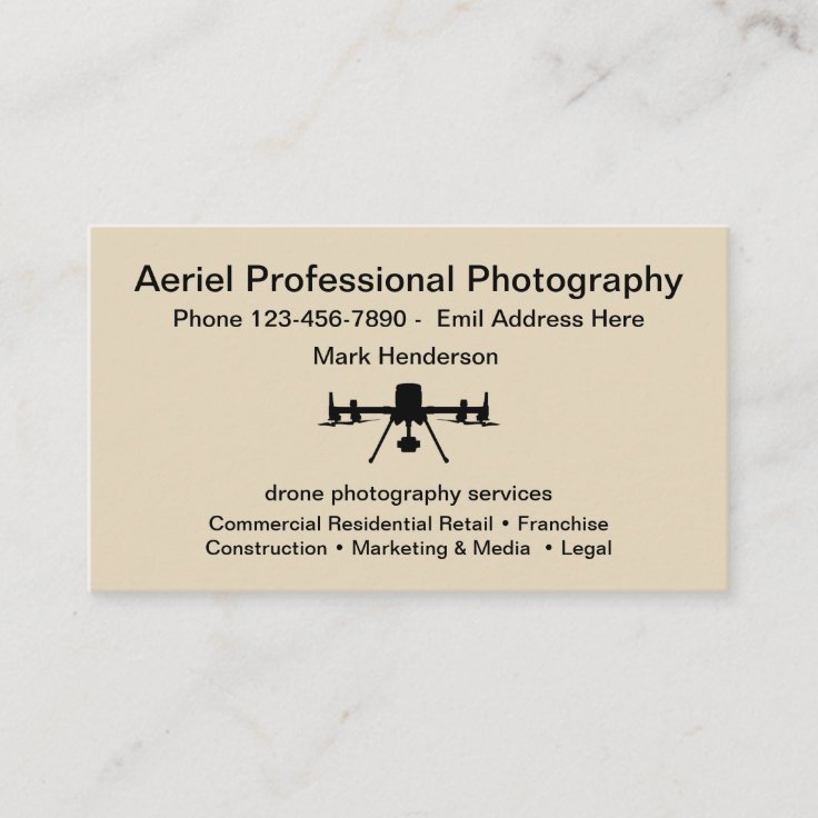 Aerial Drone Photography Theme Business Cards | Zazzle