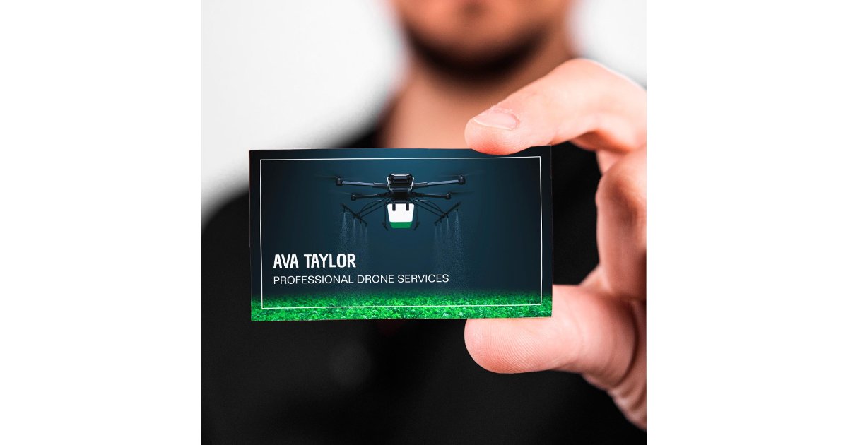 Aerial Drone UAV Services Business Card | Zazzle
