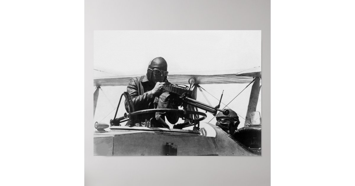 Aerial Machine Gun Target Practice - WW1 Poster | Zazzle