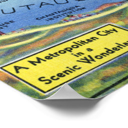 Aerial Map of Lake and Surrounding Towns Poster | Zazzle