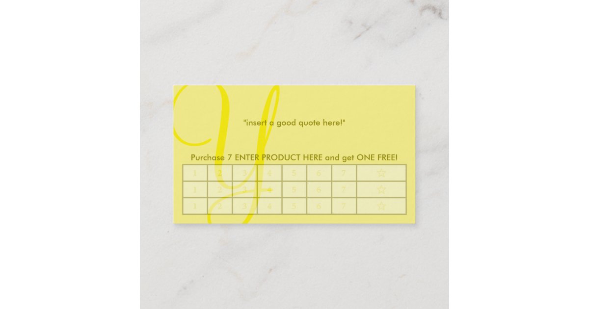 aerial monogram yellow punch card | Zazzle